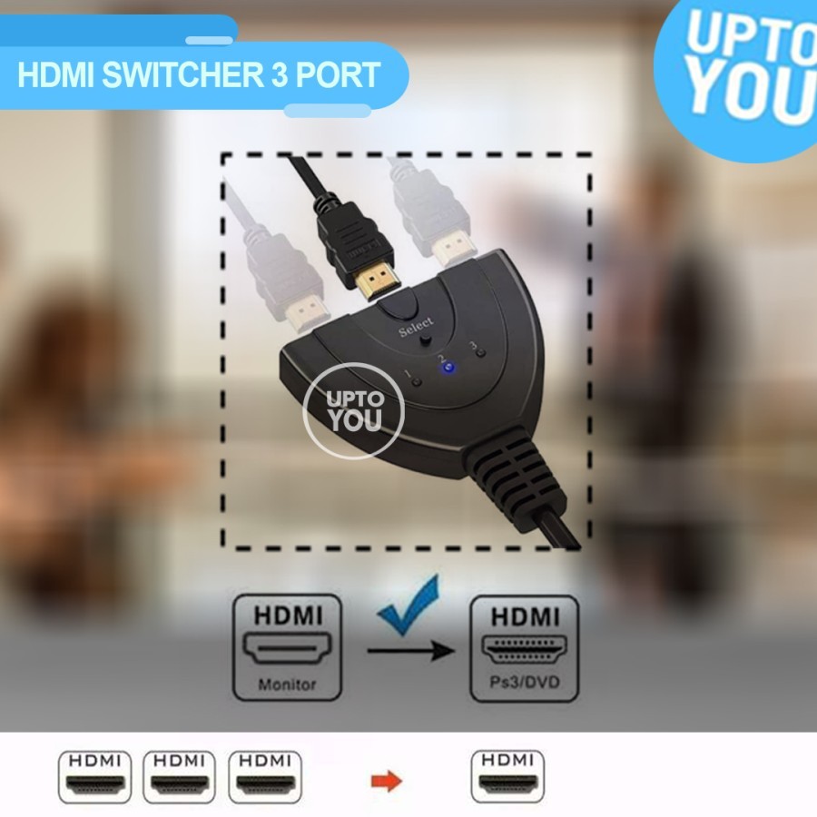 Jual HDMI Switch 3 port HDMI Switcher 3 port | Shopee Indonesia