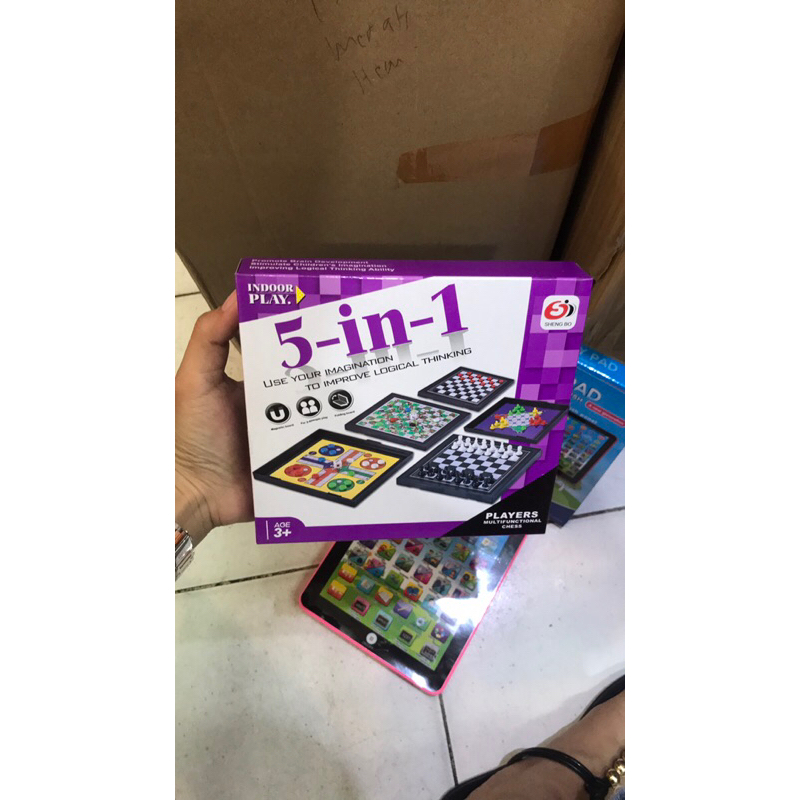 Jual Magnetic Board Game 5 in 1 Ludo Catur Ular Tangga Halma dan ...