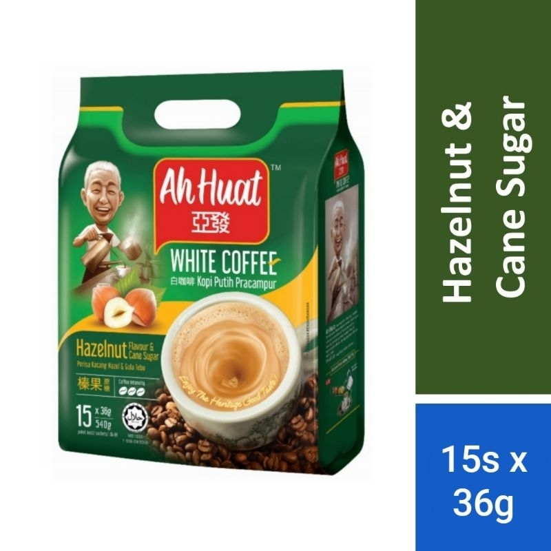 Jual Ah Huat Hazelnut / Kopi Ah Huat Hazelnut & Cane Sugar 15saset X ...