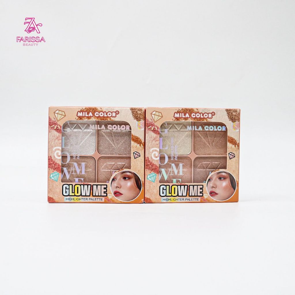 Jual MILA COLOR Glow Me Highliter Palette 4 Colors | Shopee Indonesia