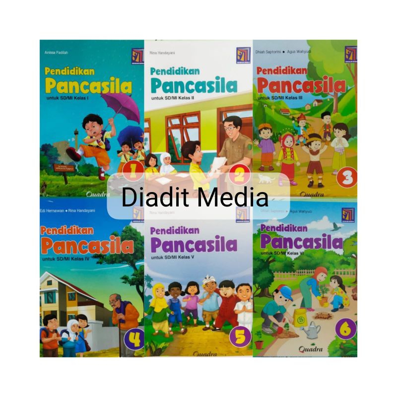 Jual Buku Paket Pendidikan Pancasila SD/MI Untuk Kelas 1 2 3 4 5 6 Kurikulum Merdeka -Quadra ...
