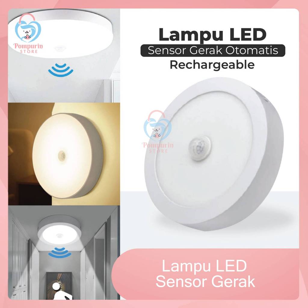 Jual Lampu LED Sensor Gerak Otomatis Rechargeable | Shopee Indonesia