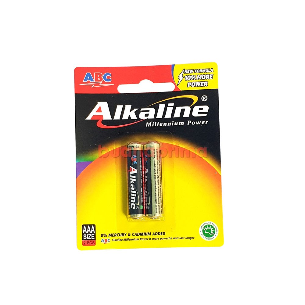 Jual BATERAI ALKALINE ABC isi 2 pcs AAA AA Batere Battery Jam Dinding ...