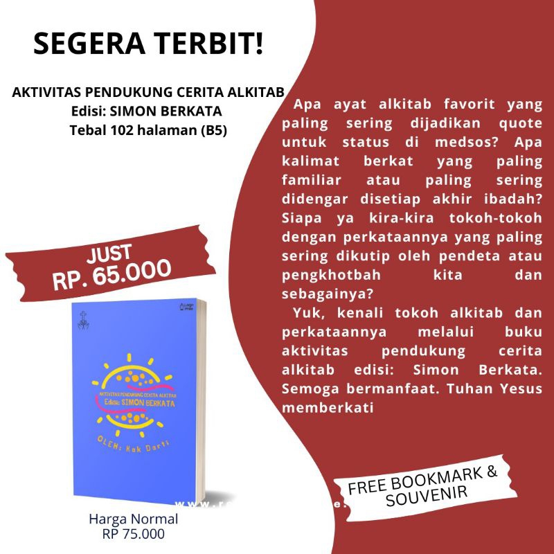 Jual Aktivitas Pendukung Cerita Alkitab edisi: Simon berkata | Shopee ...