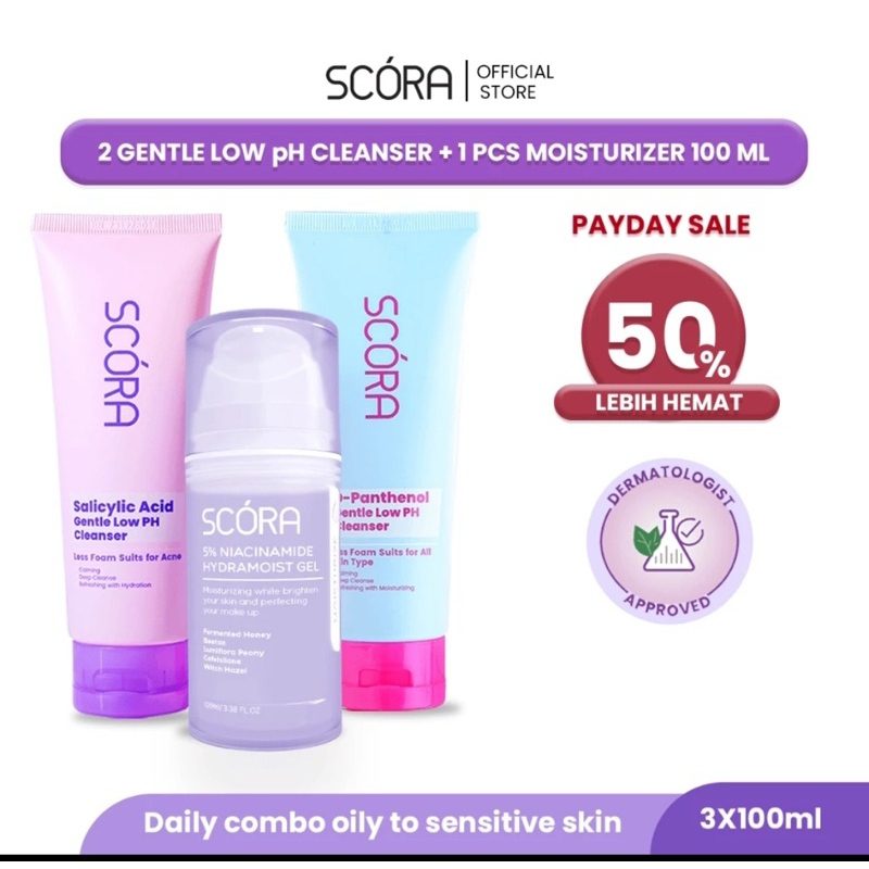 Jual SCORA moisturizer/SCORA salicylic acid/SCORA D-Panthenol | Shopee ...