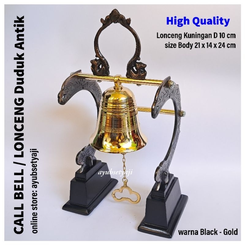 Jual Lonceng Kuningan Duduk Lonceng D10cm / Call Bell Brass antik / Bel ...