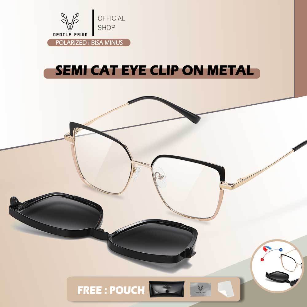 Jual Gentle Fawn Kacamata Clip On 2in1 Multifungsi Bahan Metal Kokoh Model Cat Eye Fashion ...