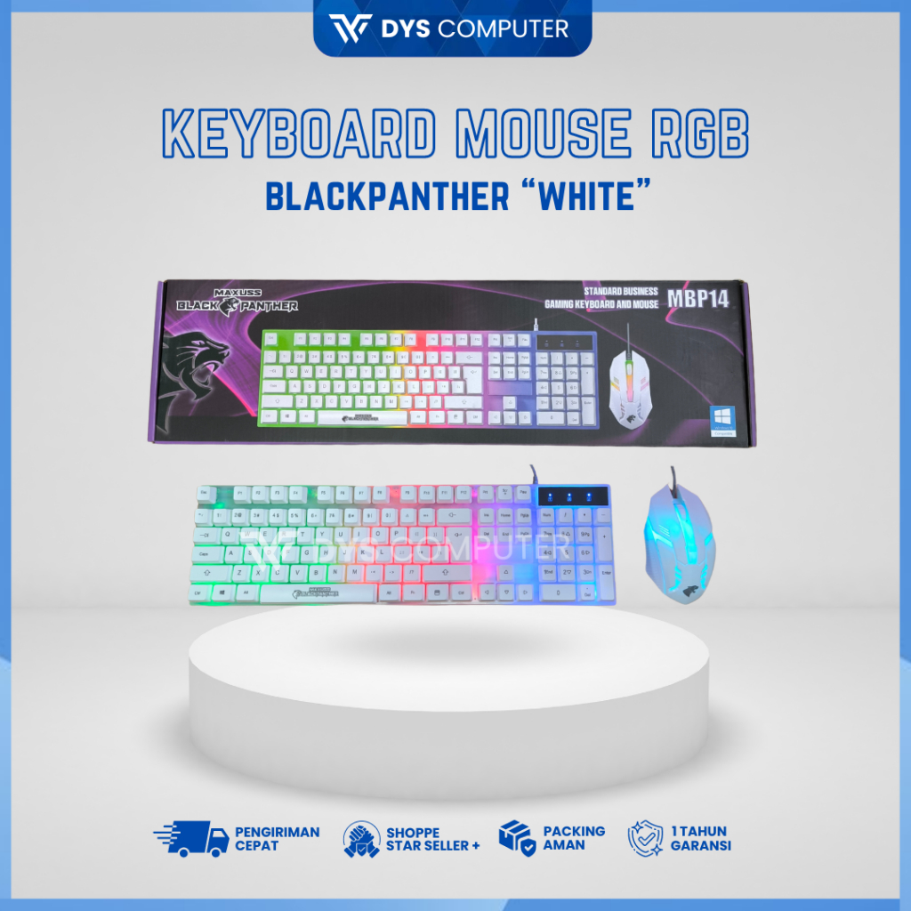 Jual Keyboard Mouse Gaming RGB Light LED + Mousepad Sepaket Murah ...