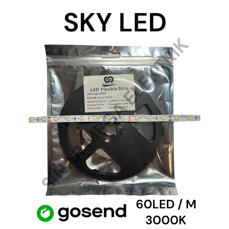 Jual LAMPU LED STRIP SKY LED FLEX LED 3000K WARM WHITE SKY LED IP20 LED ...