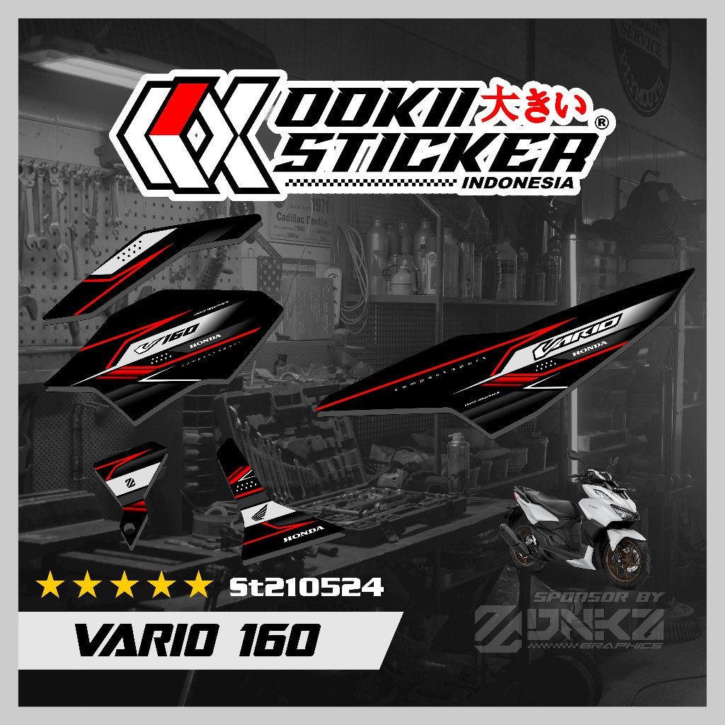 Jual Stiker Vario 160 Decal Striping Vario 160 Premium Racing ST210524 ...