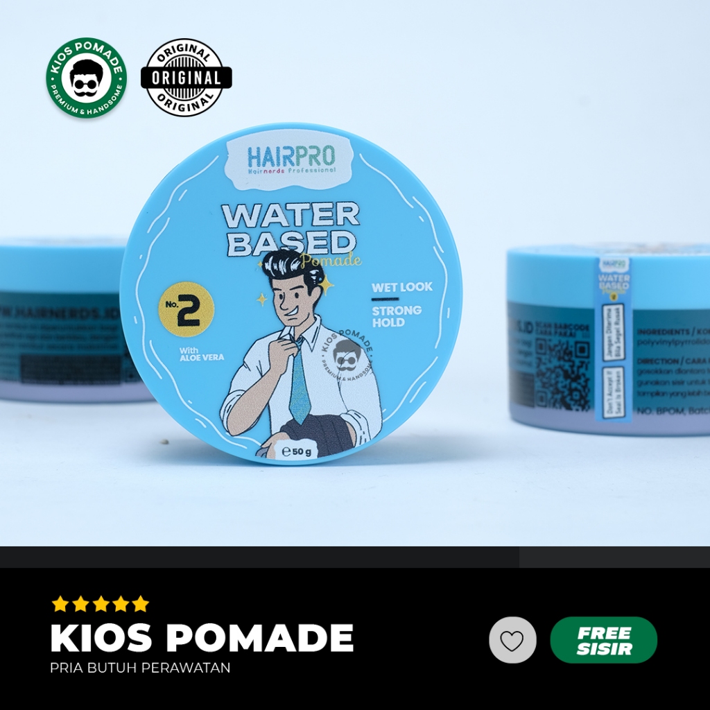 Jual Hairnerds hairneds Professional Pomade Waterbased No 2 Strong Hold ...