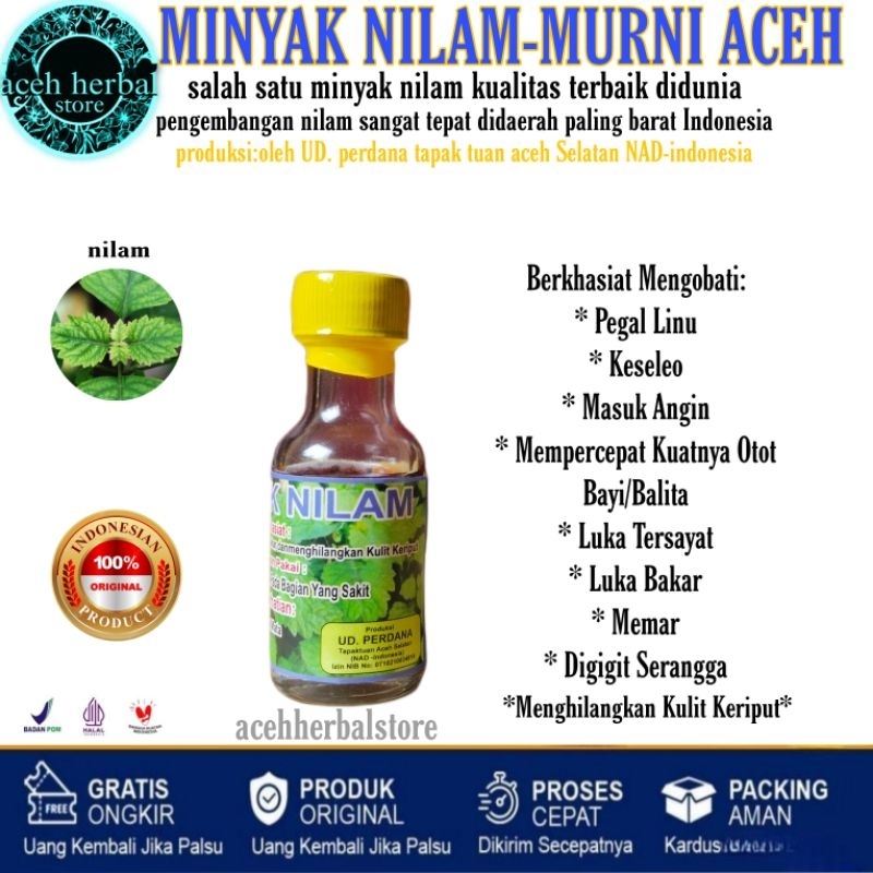 Jual Minyak Nilam Murni Asli Aceh 30 Ml Minyak Nilam Luka Bakar