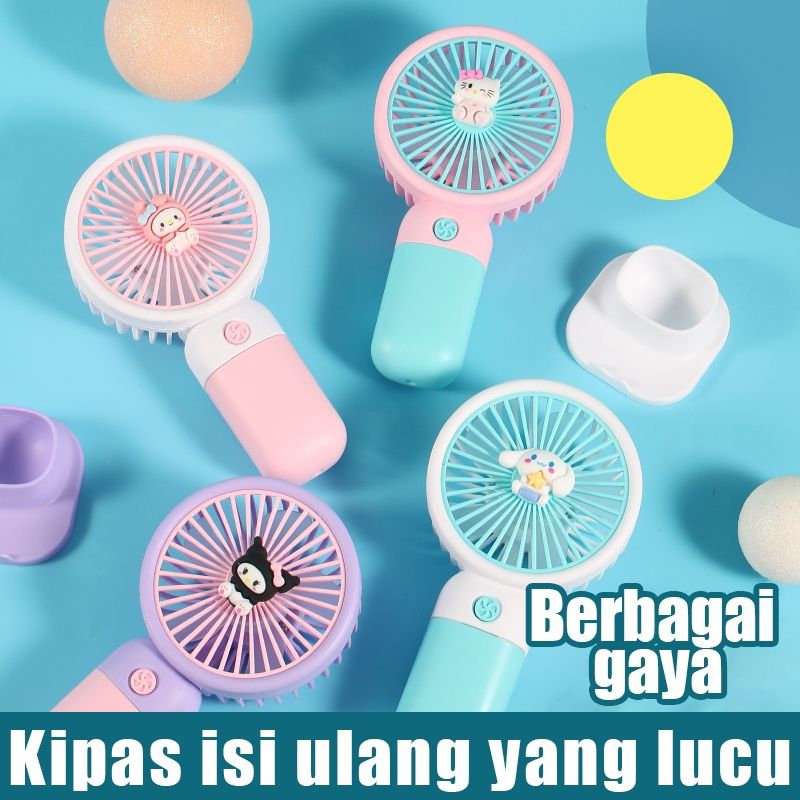 Jual KIPAS MINI KARAKTER SANRIO / KIPAS PORTABLE KUROMI CINAMA MELODY ...