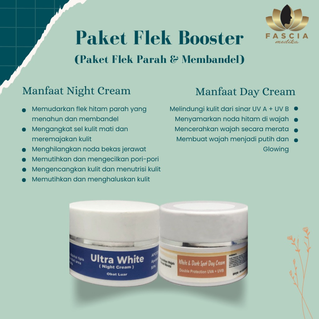 Jual Fascia Medika PAKET FLEK by Kyna (Ultra White Night Cream + White ...