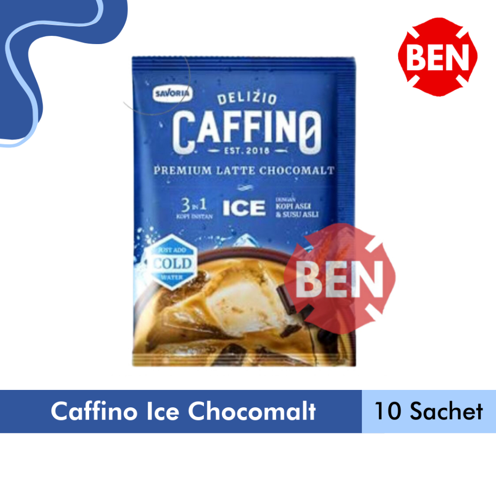 Jual Delizio Caffino Ice Premium Latte CHOCOMALT 1 Renceng 10 Sachet ...