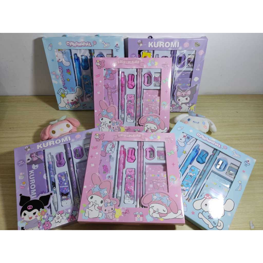 Jual GYBR Alat tulis anak sekolah Study Set Sanrio 9 IN 1 Kuromi My ...