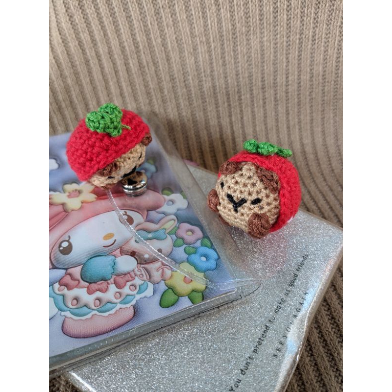 Jual Gantungan Kunci Capybara Rajut Amigurami | Amigurumi Knitted ...