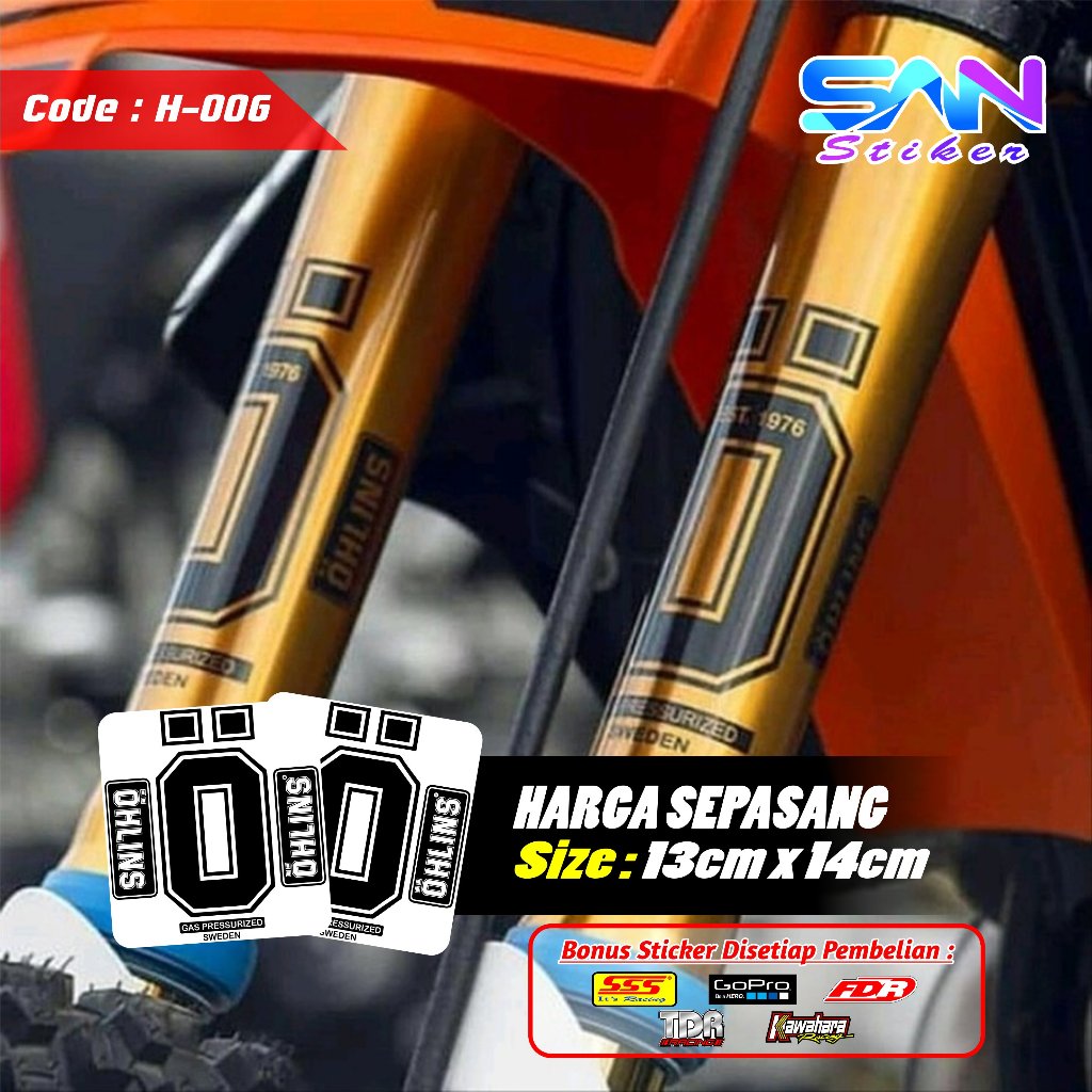 Jual Stiker Transparan Cover Shok KLX, CRF, YZ, KX Ohlins Teleskopik ...