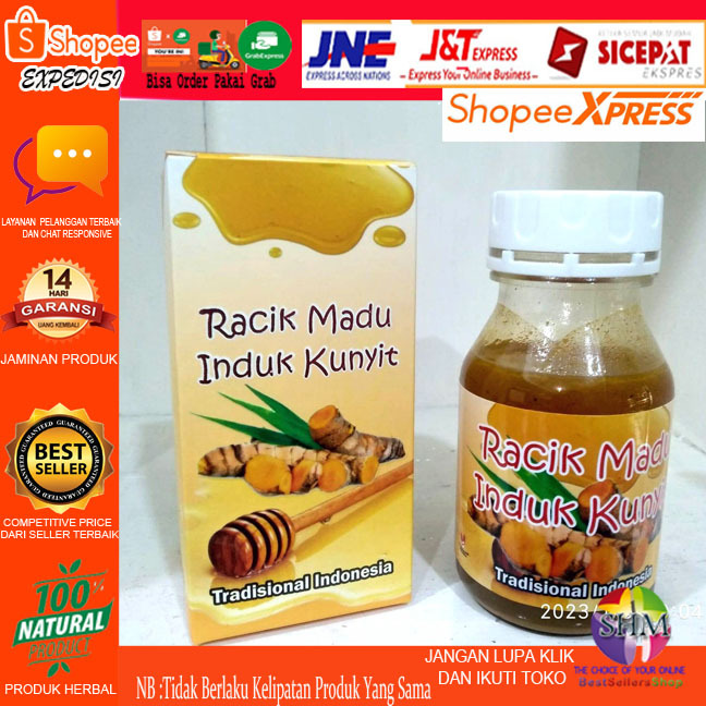 Jual Racik Madu Induk Kunyit Tradisional Mujarob Madu Kuning atasi Asam ...