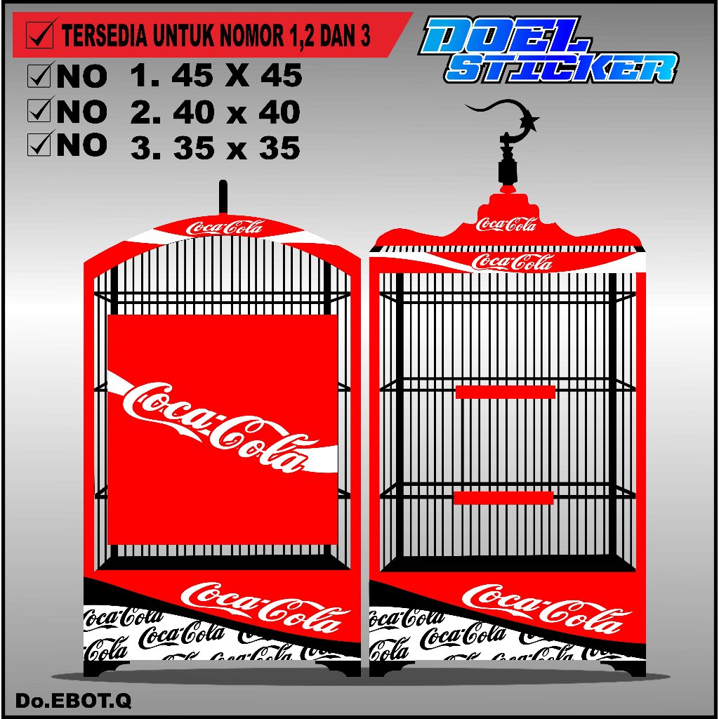 Jual Stiker Decal Sangkar Burung - Sticker Dekal Kandang Ebod Kotak BnR ...