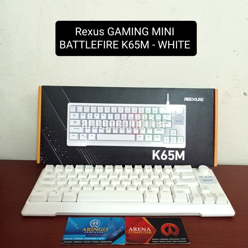 Jual Keyboard Rexus GAMING MINI BATTLEFIRE K65M - WHITE | Shopee Indonesia