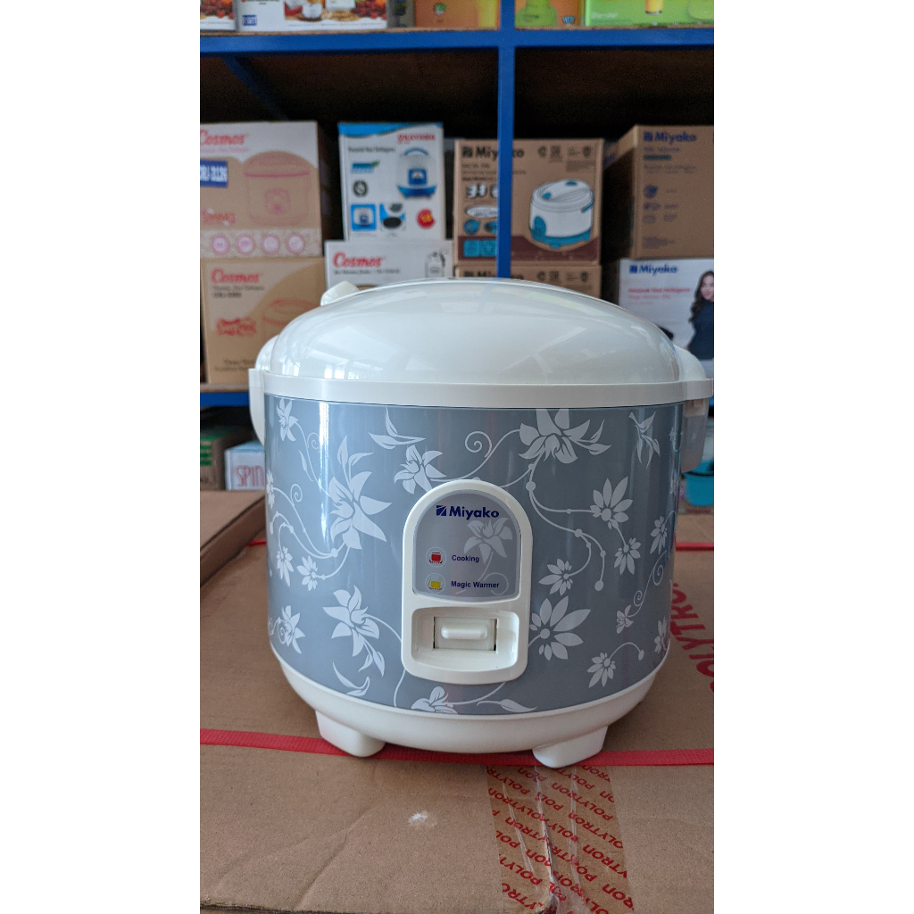 Jual Miyako MCM 528 Silver Flower Magic Com Rice Cooker 1.8 Liter ...