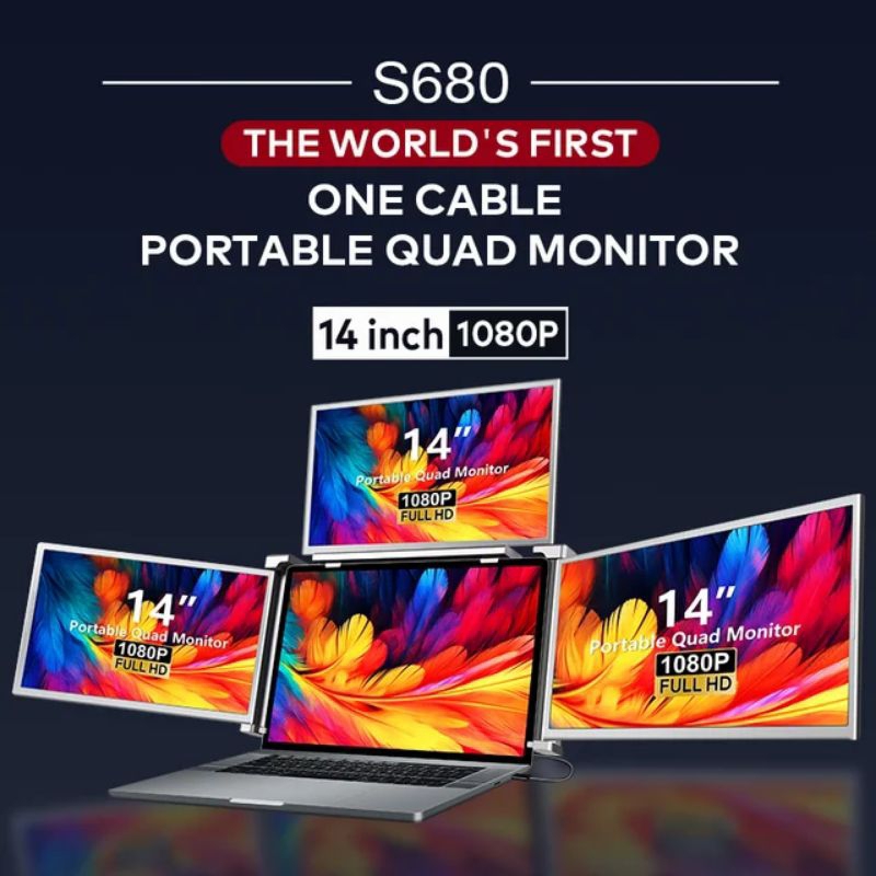 Jual Portable monitor 14" 16 inch 1080p triple bulk Icd monitors one ...