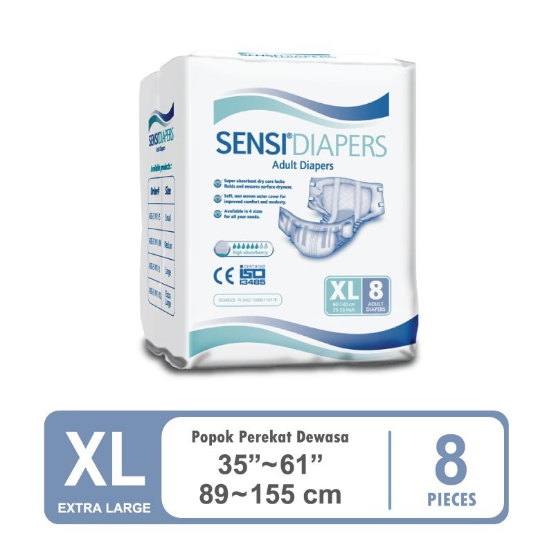 Jual SENSI ADULT DIAPERS XL8 - Popok Perekat Dewasa ( MEREK SENSI ) | Shopee Indonesia