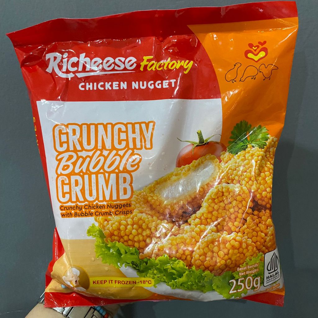 Jual Richeese Crunchy Bubble Crumb Chicken Nugget 250 Gram | Shopee ...