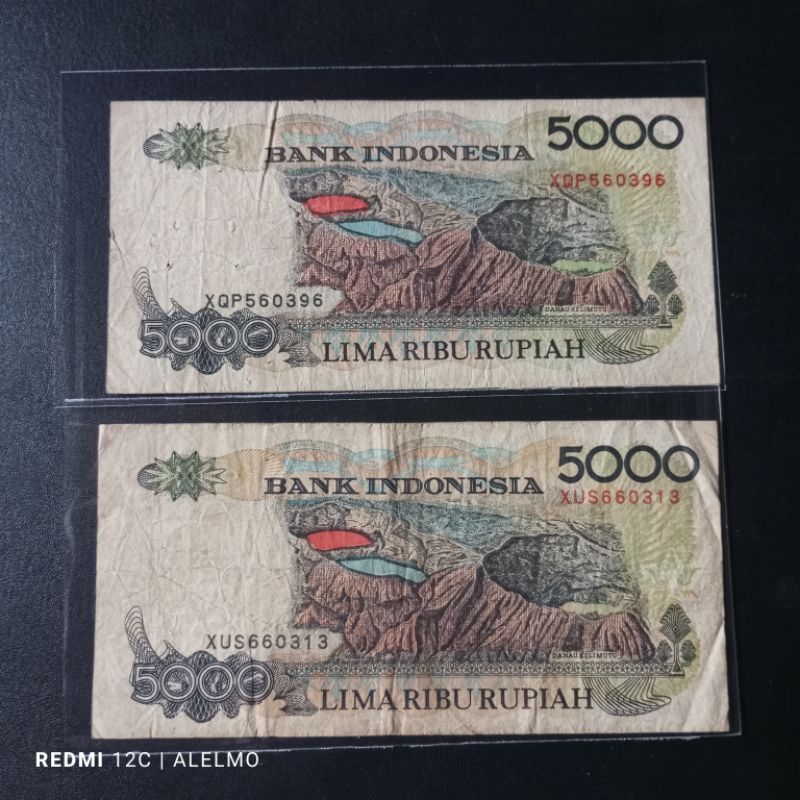 Jual paket murah 2 lembar seri x uang kertas 5000 rupiah sasando ...