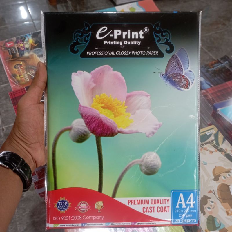 Jual KERTAS FOTO EPRINT PROFESIONAL GLOSSY PHOTO PAPER 210 GSM PREMIUM QUALITY A4 20 SHEET ...