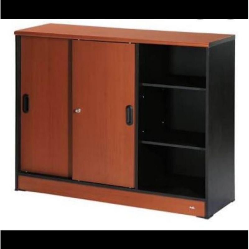 Jual LEMARI BUKU SLIDING RAK ARSIP SLIDING LEMARI ARSIP 120 CM CREDENZA ...