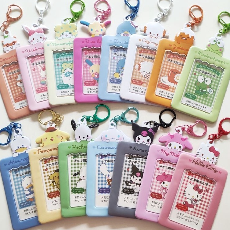 Jual ID Card Holder Name Tag Keychain Gantungan Wadah Kartu PC Sanrio ...