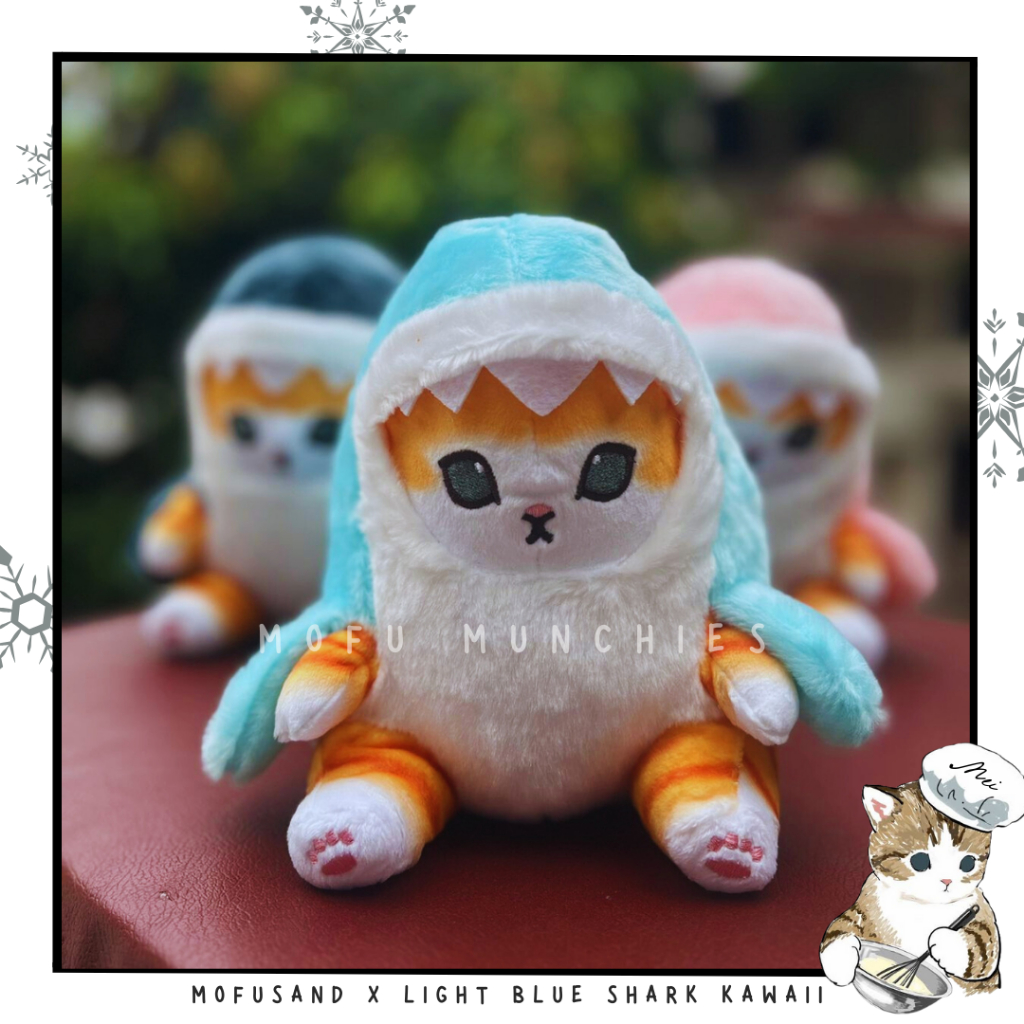 Jual BONEKA MOFUSAND x SHARK LIGHT BLUE - BONEKA 20CM MOFUSAND CAT ...