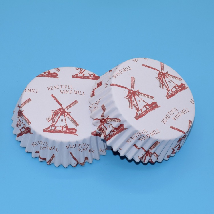 Jual RD (50pcs) Paper Cup Case Kertas Roti Bulat kincir angin | Shopee ...