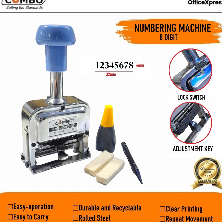 Jual Paling Popular Numbering Machine 6 7 8 Digits 18S Numerator ...
