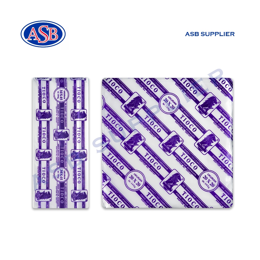 Jual Plastik HD Sheet / Plastik Alas Kertas Nasi Tioco (250 Gram ...