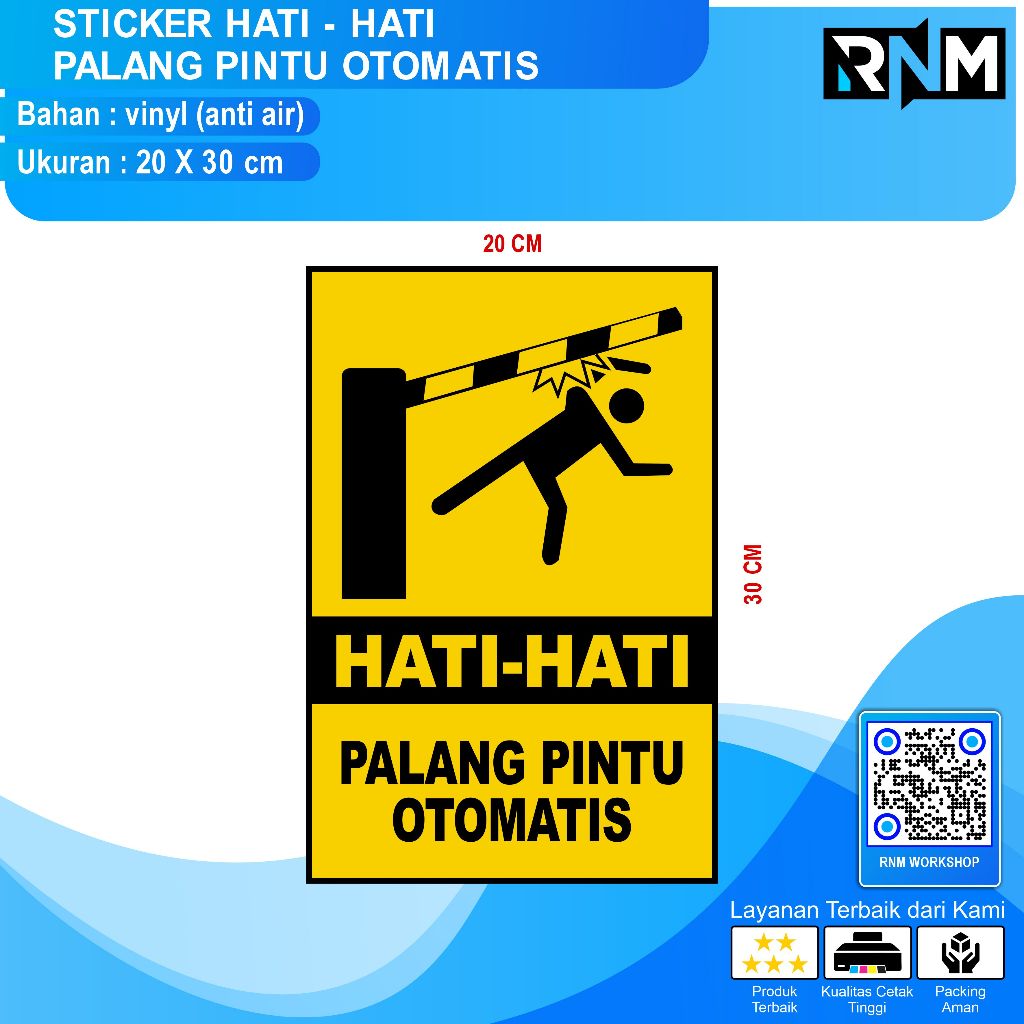 Jual STICKER HATI - HATI PALANG PINTU OTOMATIS 20 X 30 | Shopee Indonesia