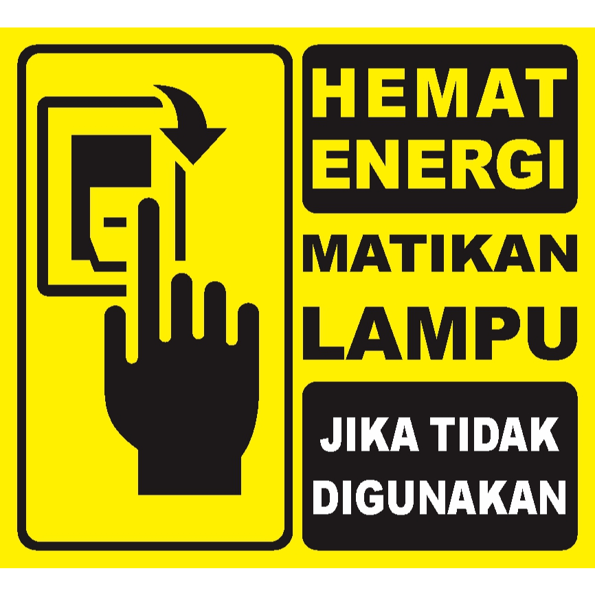 Jual STICKER HEMAT ENERGI MATIKAN LAMPU mulai 1000 an | Shopee Indonesia