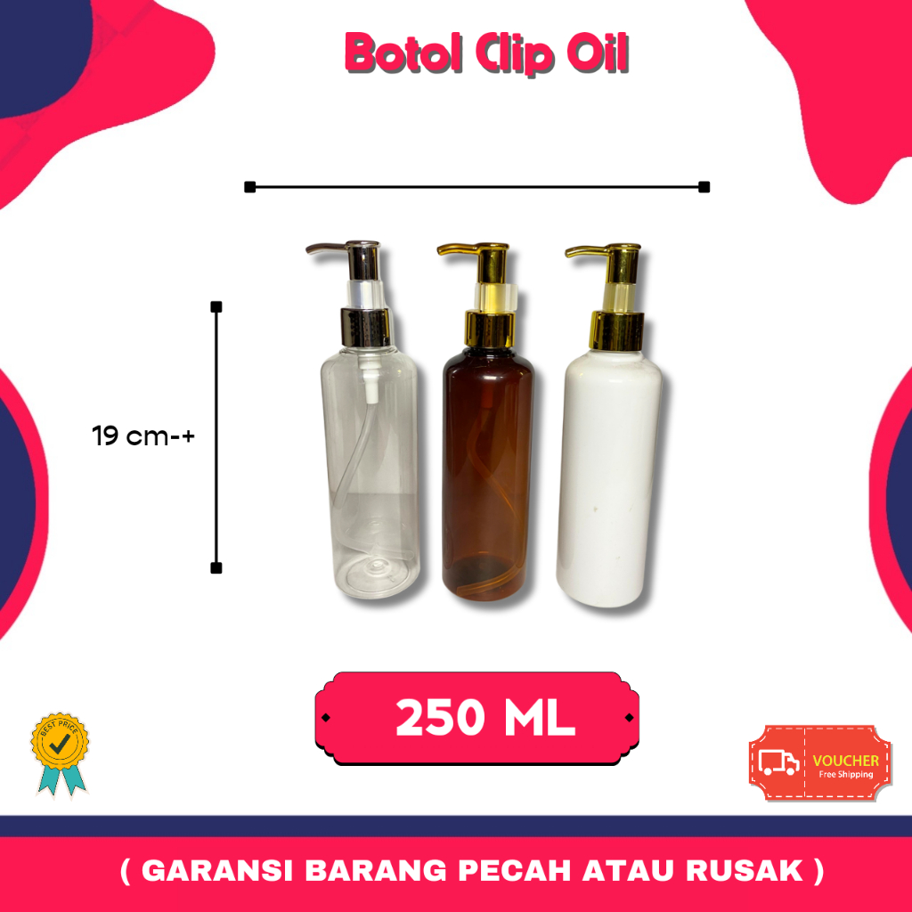 Jual Botol Pump Luxury Clil Oip 250ml | Botol BR RF Kosmetik Skincare 250 ml | Shopee Indonesia