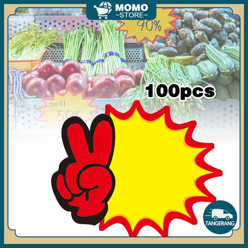 Jual 100PCS Pop Card Promo 13x17cm Kertas Harga Promo Tulisan Sale ...