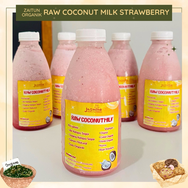 Jual RAW COCONUT MILK STRAWBERRY | COKLAT| SUSU KELAPA MURNI | JASMINE ...