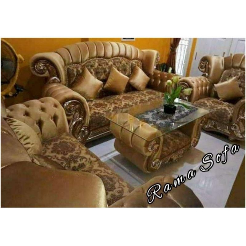 Jual Kursi Sofa Raja Kancing Jaguar Jumbo King Kursi Ruang Tamu Mewah ...