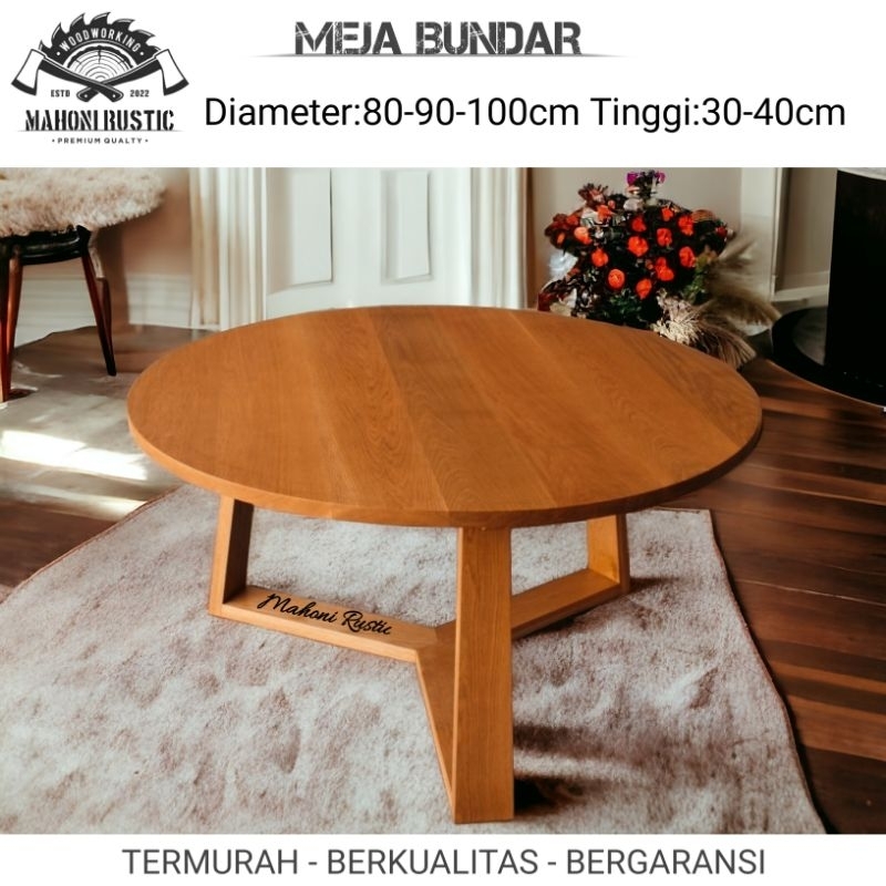 Jual Meja Bundar Bulat meja lesehan minimalis SIZE L | Shopee Indonesia