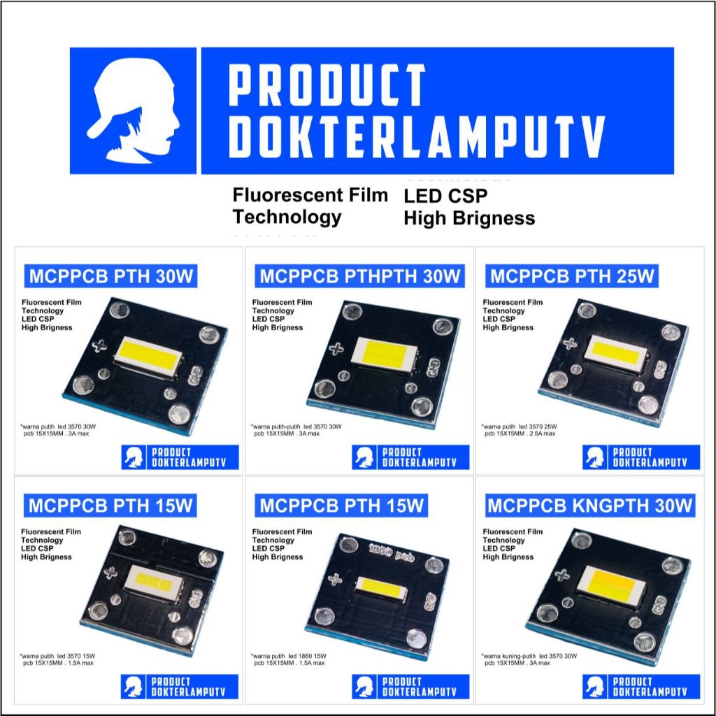 Jual MCP CSP + PCB 15W 30W PUTIH DIY PROYEKTOR LED 3570 9V ...