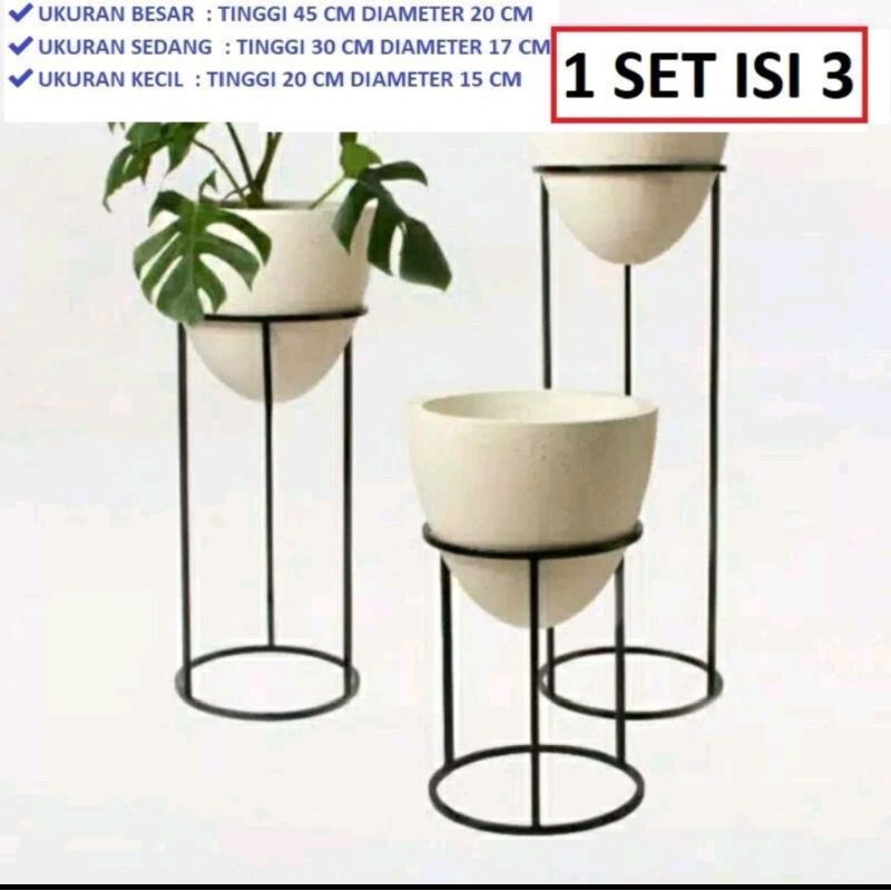 Jual Dapat 3 Rak/Standing Rak Pot/Rak Tanaman/Alas Rak Pot Bunga ...