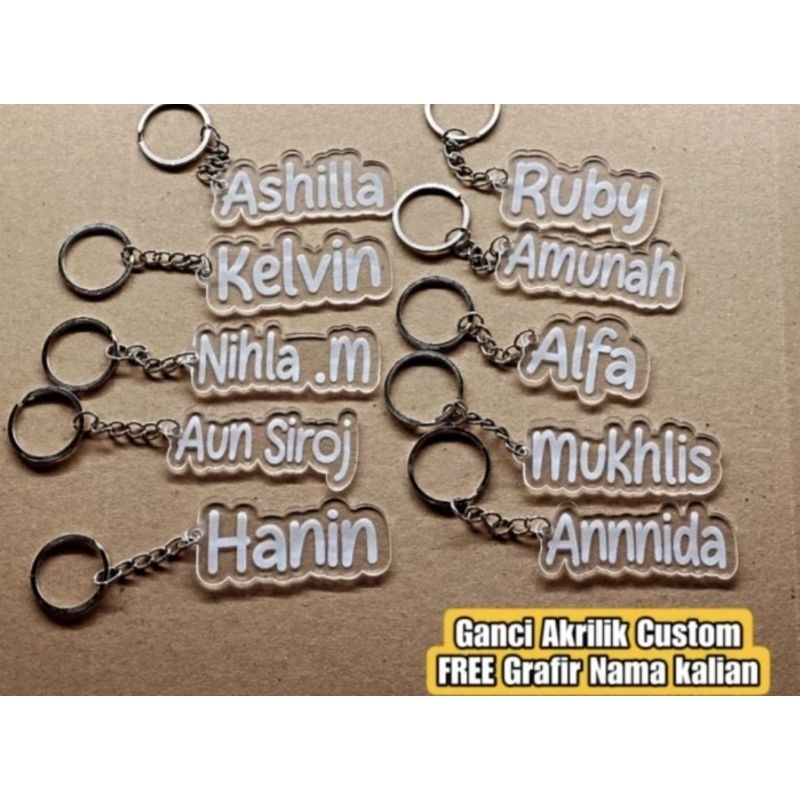 Jual Custom Keychain Gantungan Kunci Acrylic | Ganci Akrilik Grafir dan ...