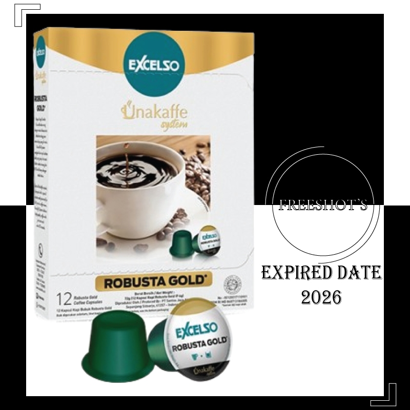 Jual Excelso Unakaffe Kopi Kapsul Robusta Gold (1 Box 12 Capsule ...