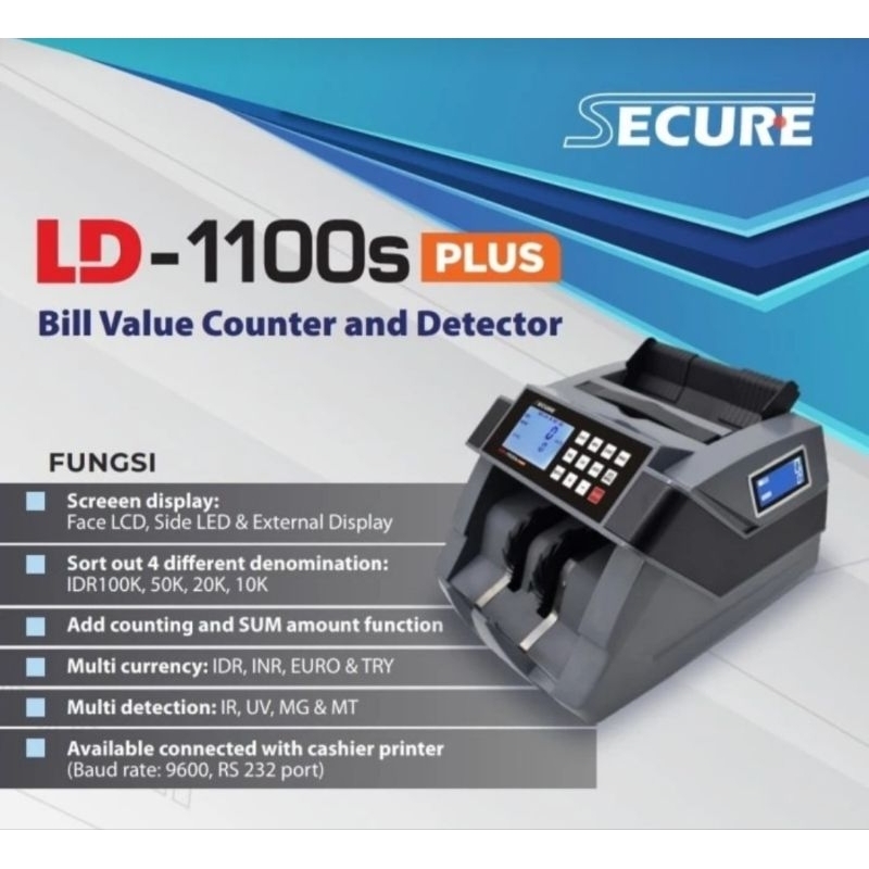 Jual Money Counter SECURE LD 1100S PLUS / Mesin Hitung Penghitung ...