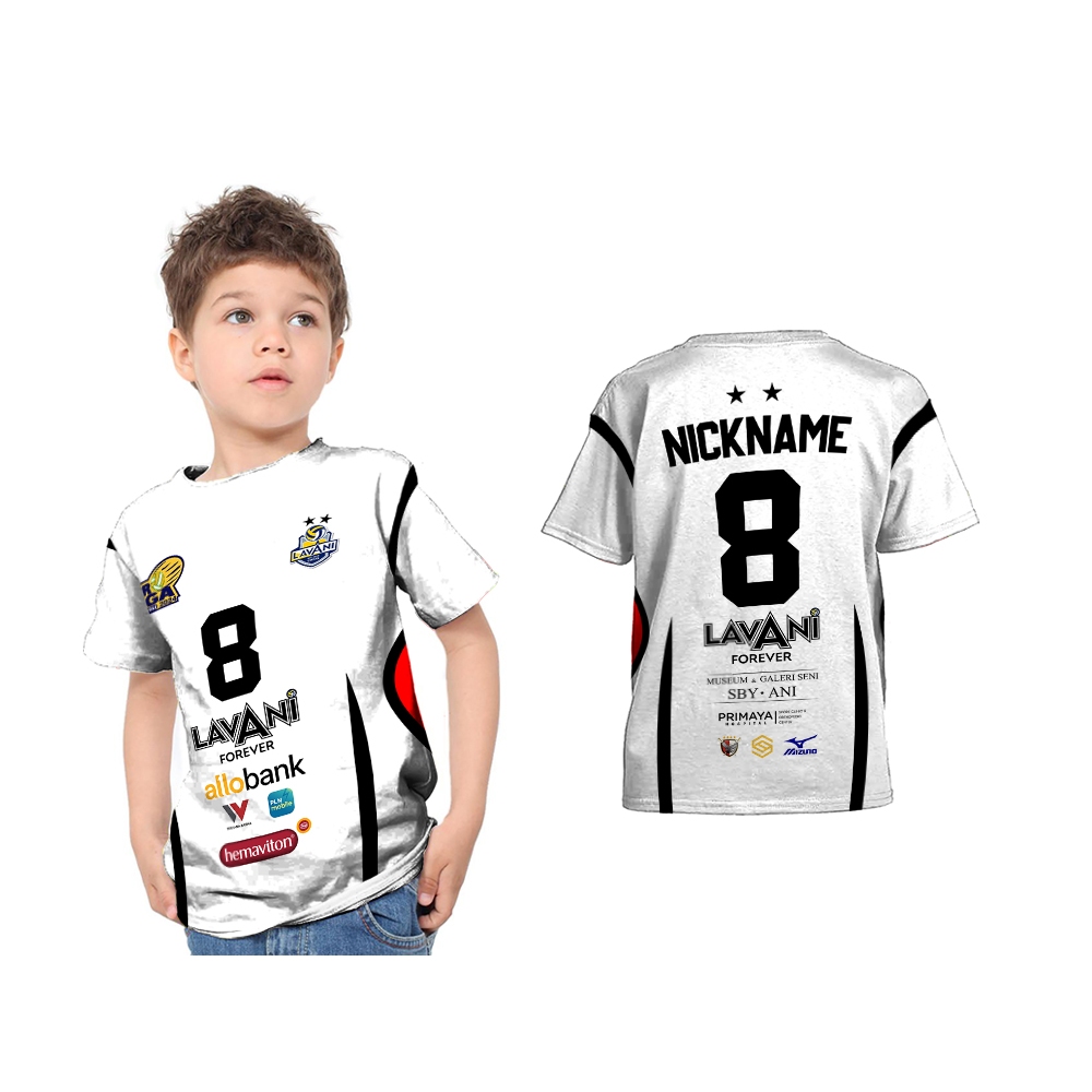 Jual Baju Kaos Jersey Voli Volley Jakarta Lavani Proliga 2024 Putih ...